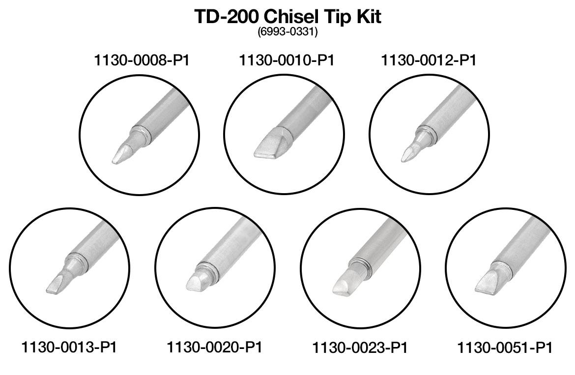 TD-200 Wave-Soldering Tip Kit (7) | Pace Worldwide